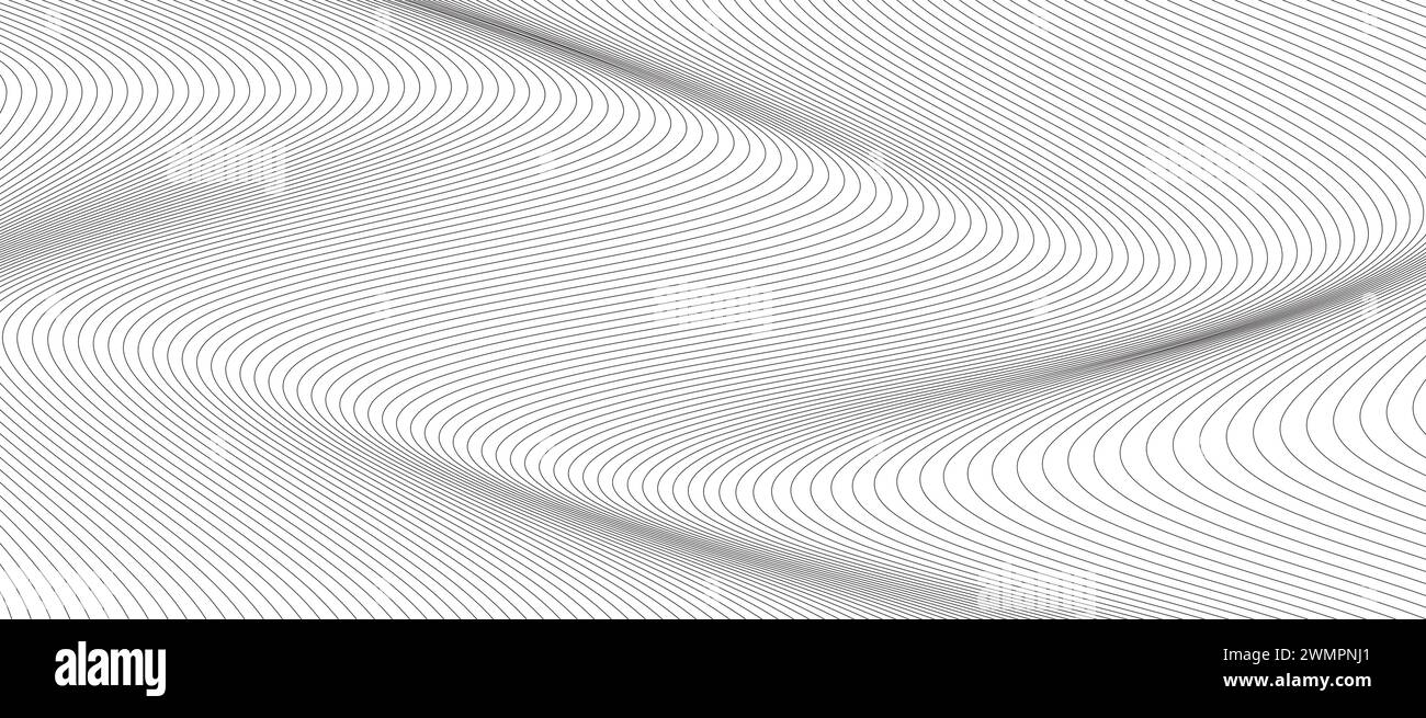 vector Illustration of the pattern of black lines on white background ...