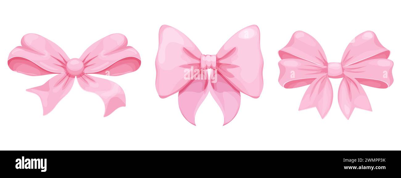 Pink bow coquette y2k aesthetic ribbon, elegant accessory, pastel tie ...