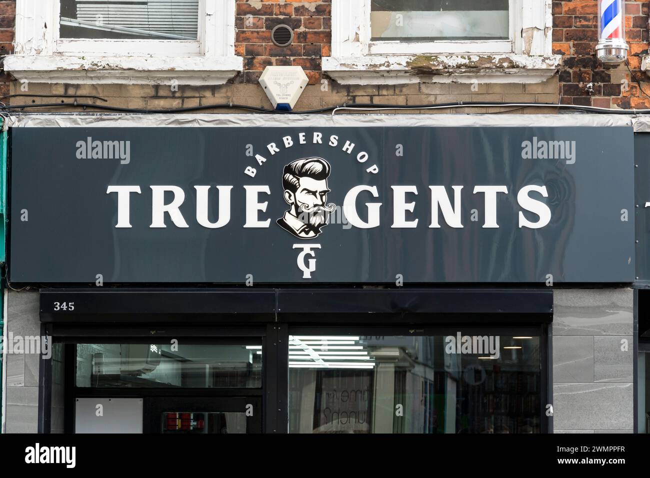 True gents barbershop sign hi-res stock photography and images - Alamy