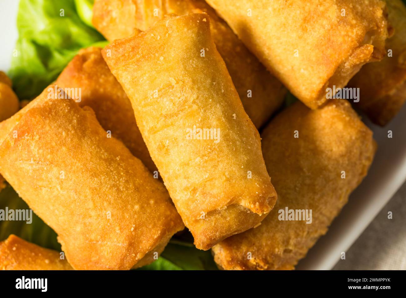 Chinese Deep Fried Vegetable Egg Rolls with Dipping Sauce Stock Photo ...