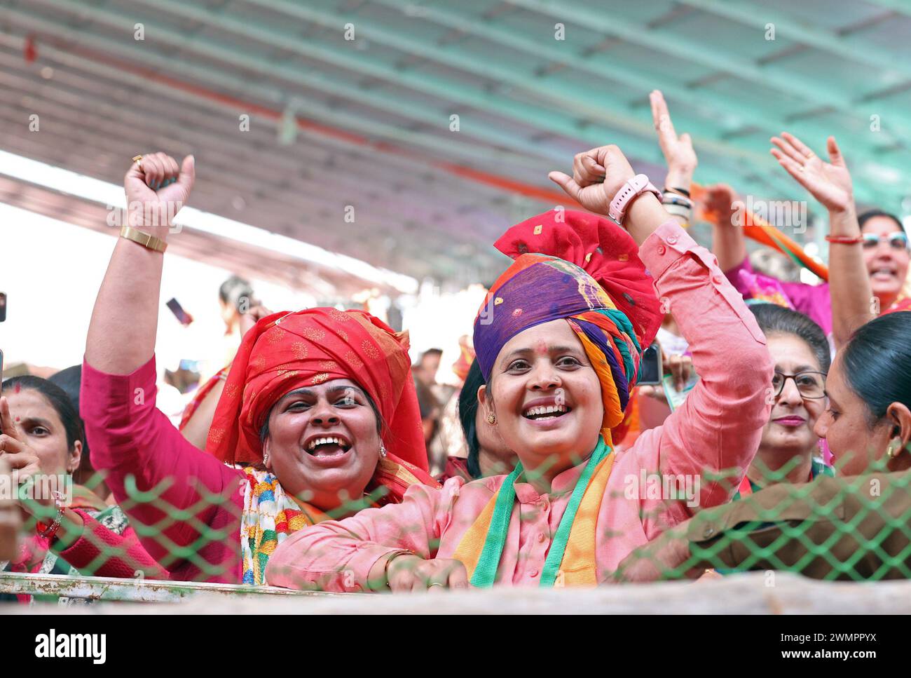 Rewari, India. 16th Feb, 2024. Rewari, Feb 16 (ANI): Gathering during ...