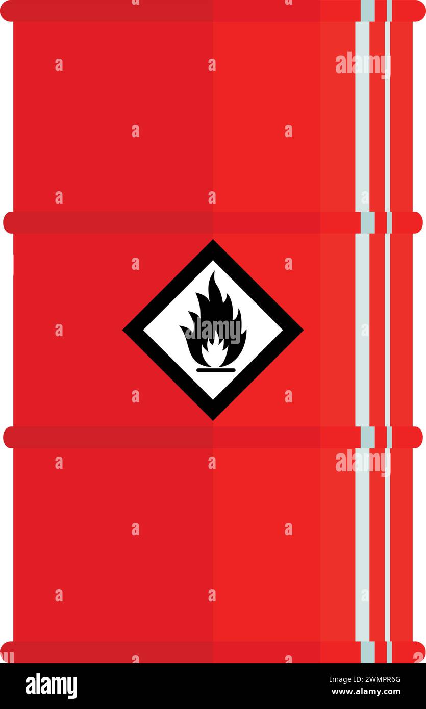 Metal Barrel with Flammable Substance Icon Stock Vector Image & Art - Alamy