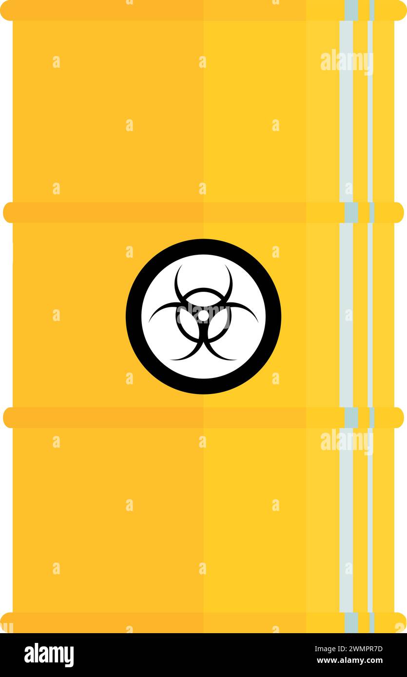 Metal Barrel with Biohazard Hazard Substance Icon Stock Vector Image ...
