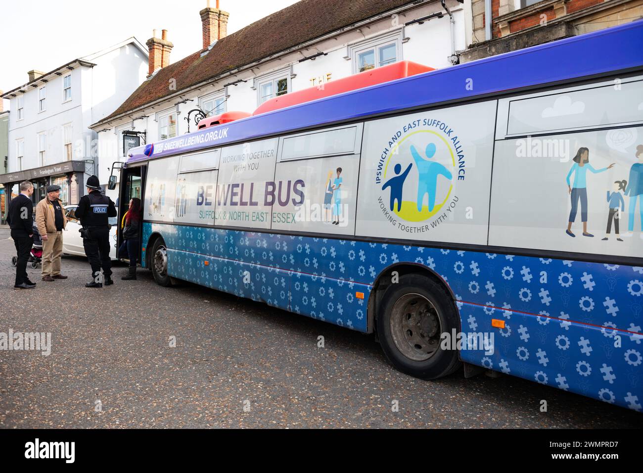 Framlingham, Suffolk, 27th February 2024,The Be Well Bus visited ...
