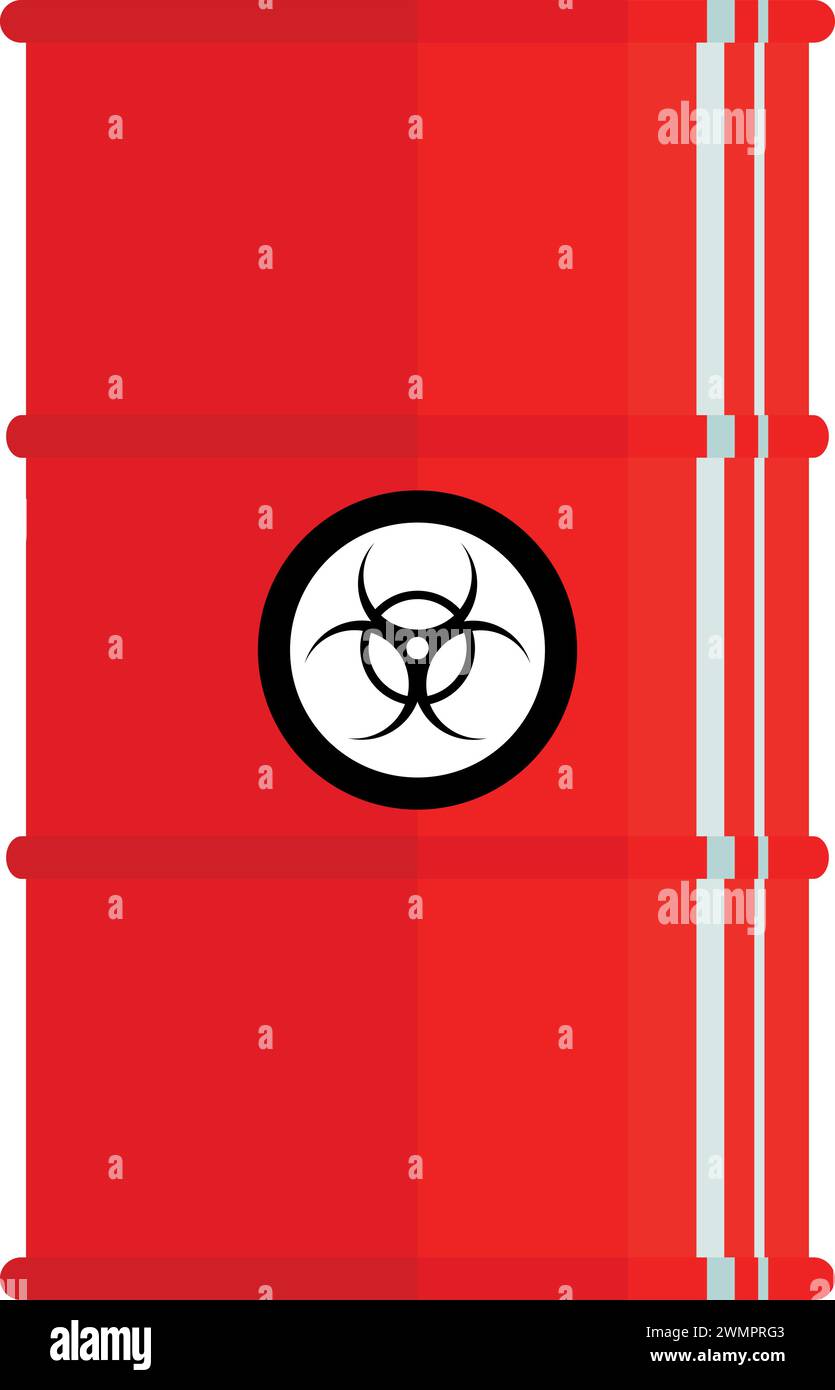 Metal Barrel with Biohazard Hazard Substance Icon Stock Vector Image ...