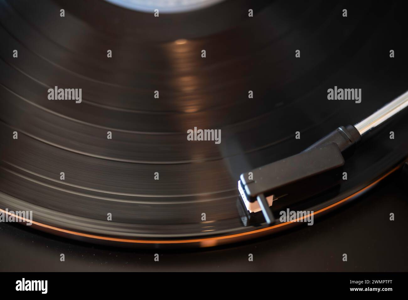 Closeup view turntable vinyl hi-res stock photography and images - Alamy