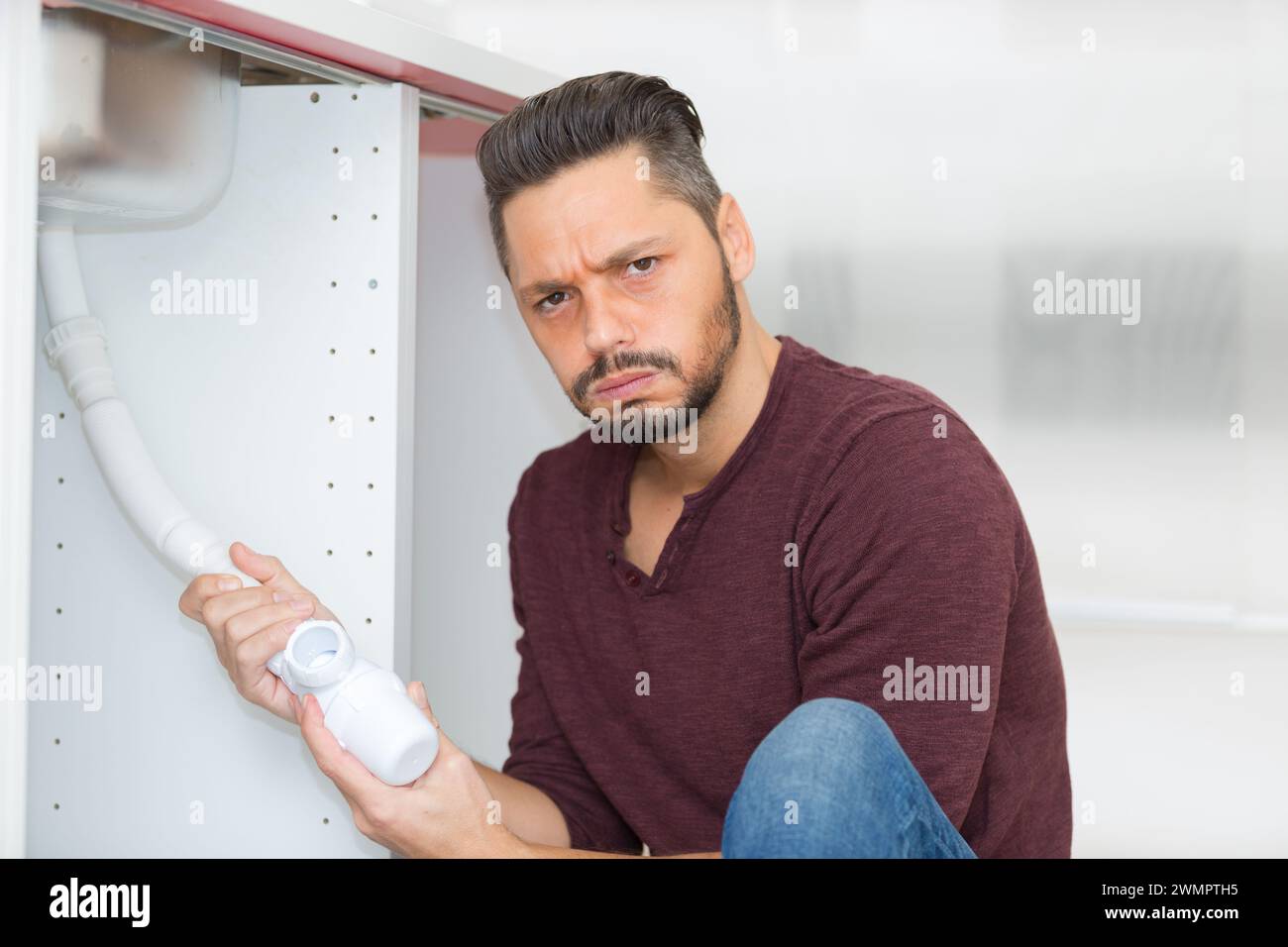 Kitchen drain pipes hi-res stock photography and images - Alamy