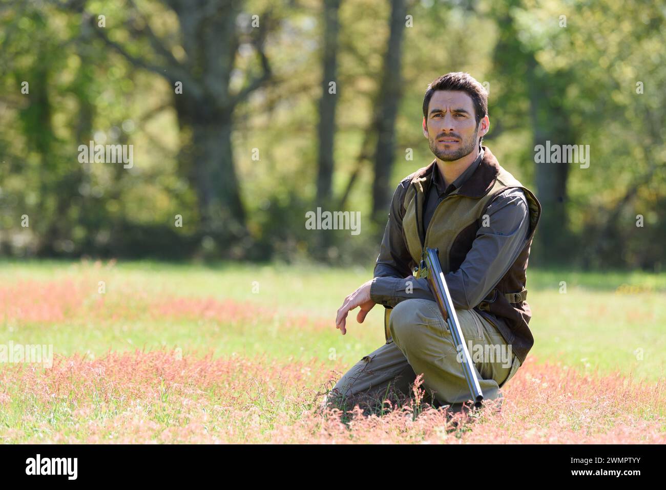 portrait of man the hunter Stock Photo - Alamy