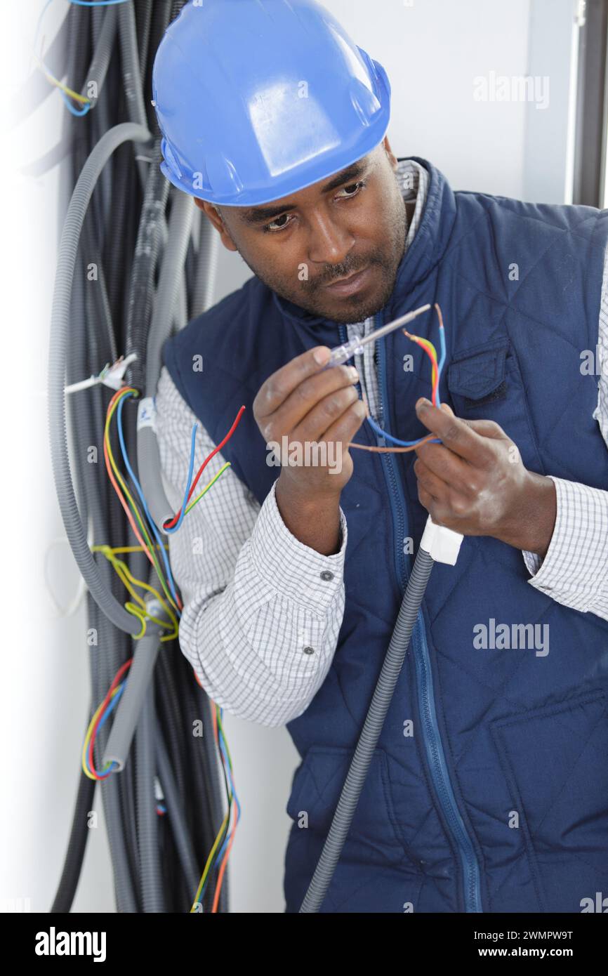 Electrical engineer testing fuse hi-res stock photography and images ...