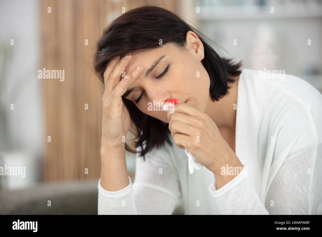 Nose bleed first aid hi-res stock photography and images - Alamy