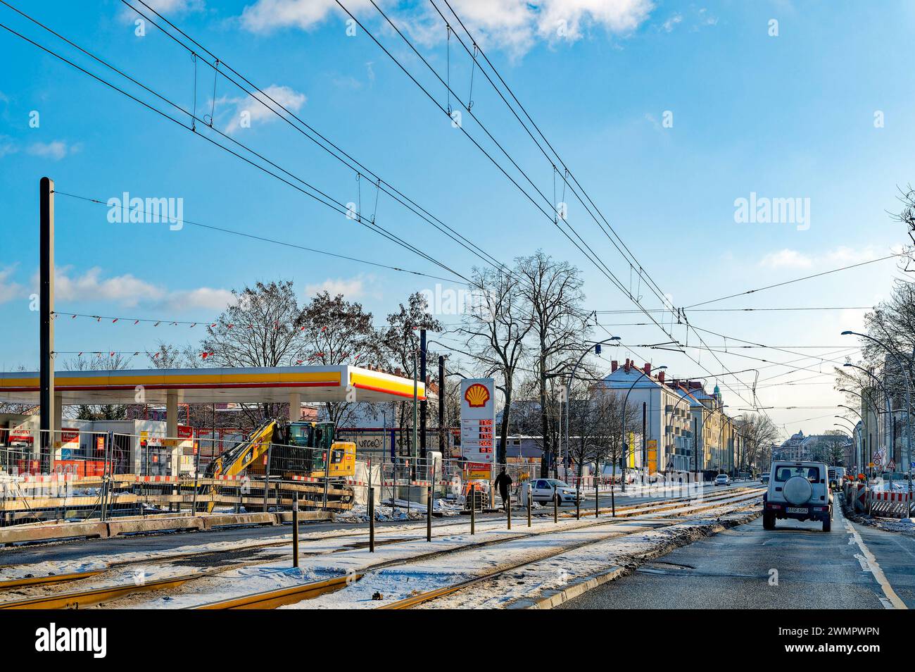 Berlin, Germany - January 19, 2024: Main street in Berlin with a ...