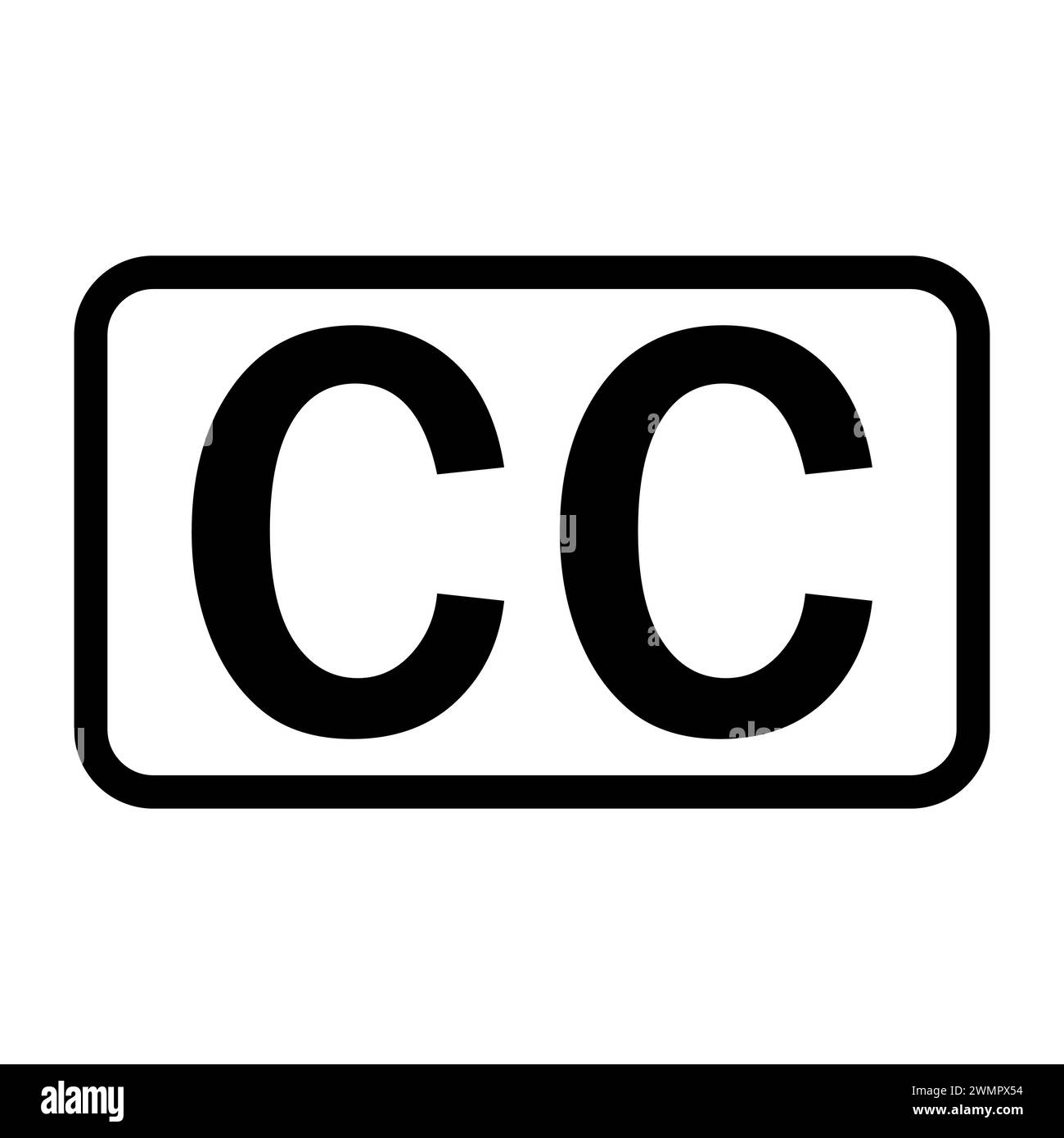 Closed captioning icon. Vector illustration isolated on white ...