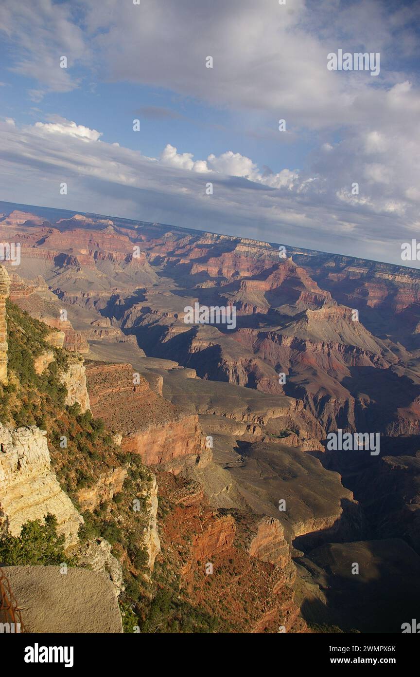 An aerial view of the Grand Canyon and its rugged canyon walls Stock ...