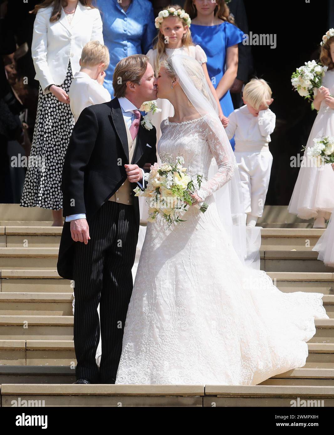 File photo dated 18/05/19 of Thomas Kingston and Lady Gabriella Windsor ...