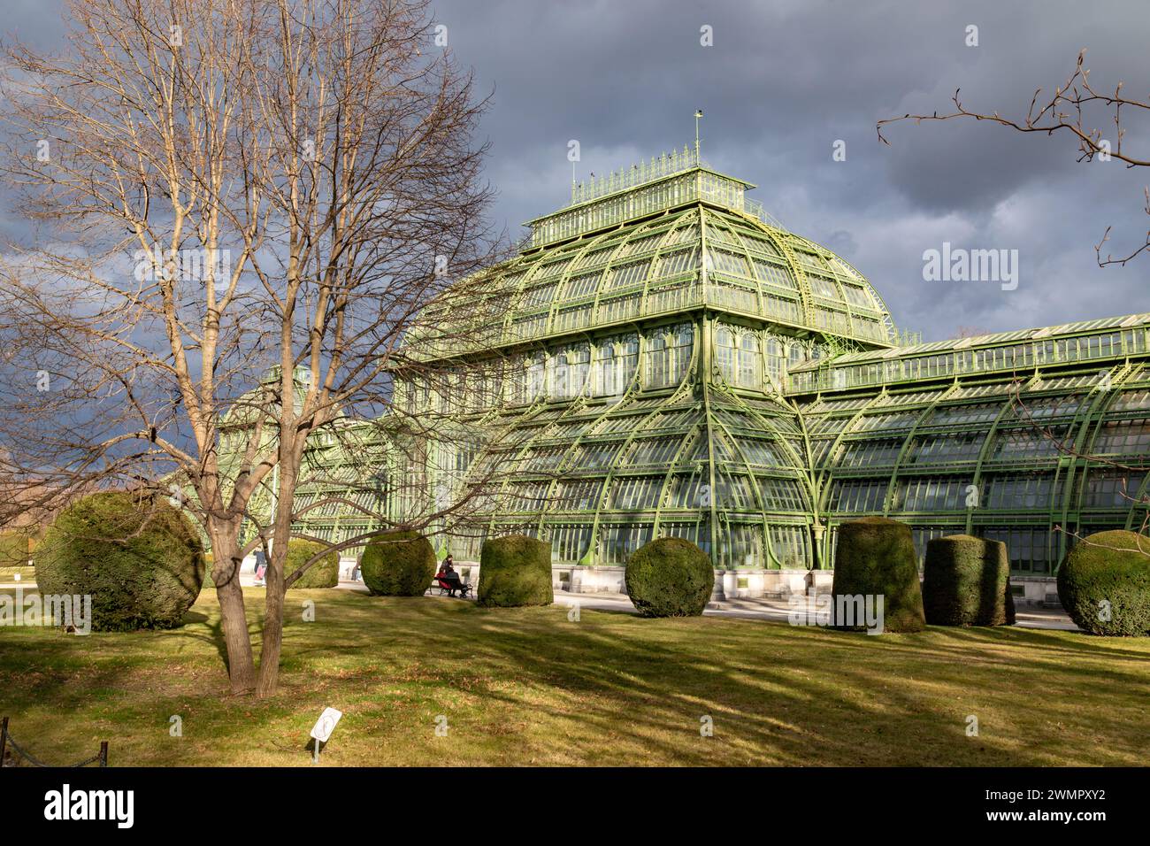 Palm House or Palmenhaus in the Schönbrunn palace gardens, Vienna ...