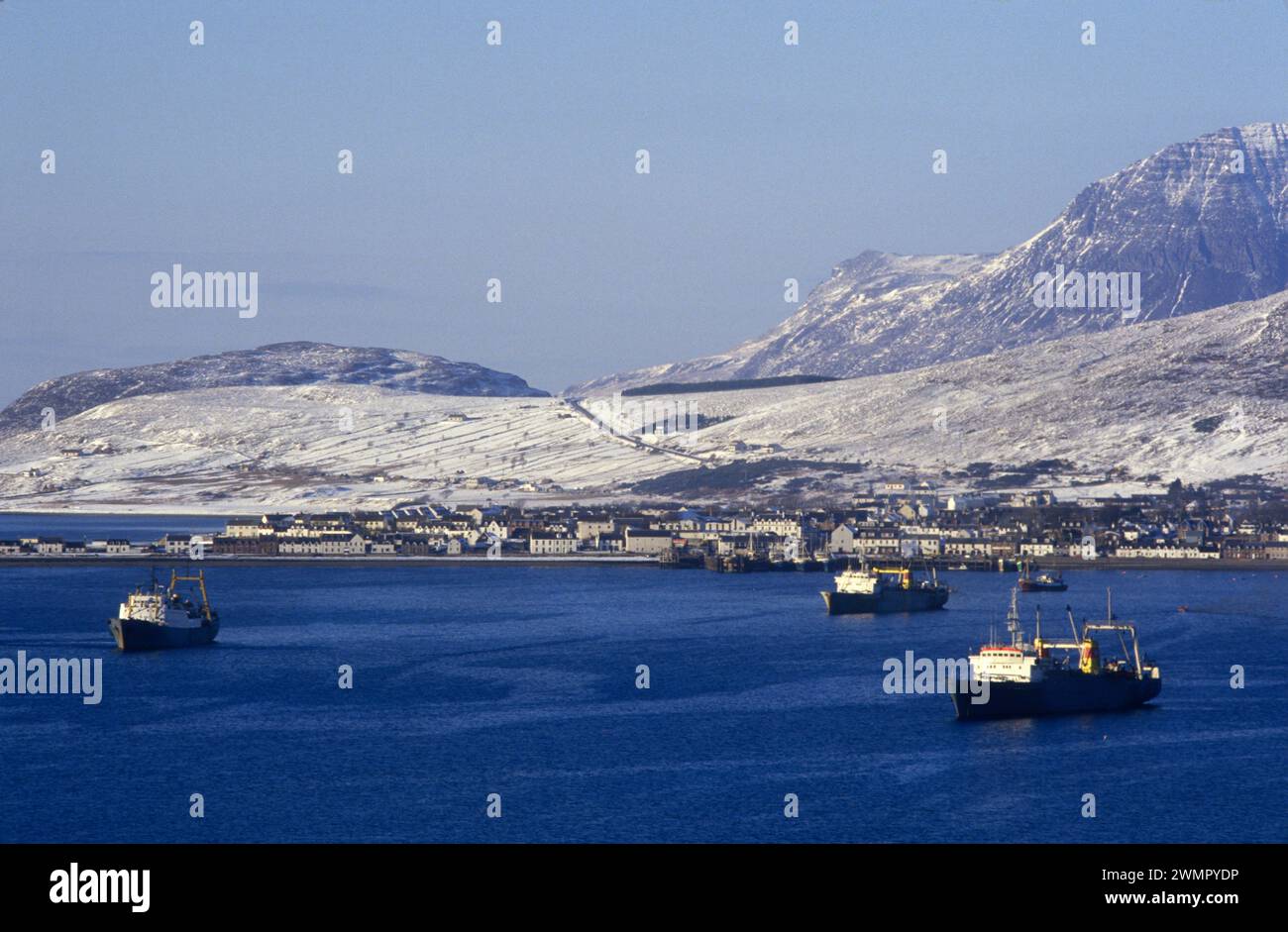 Eastern European factory fishing boats trawlers in British waters Loch ...