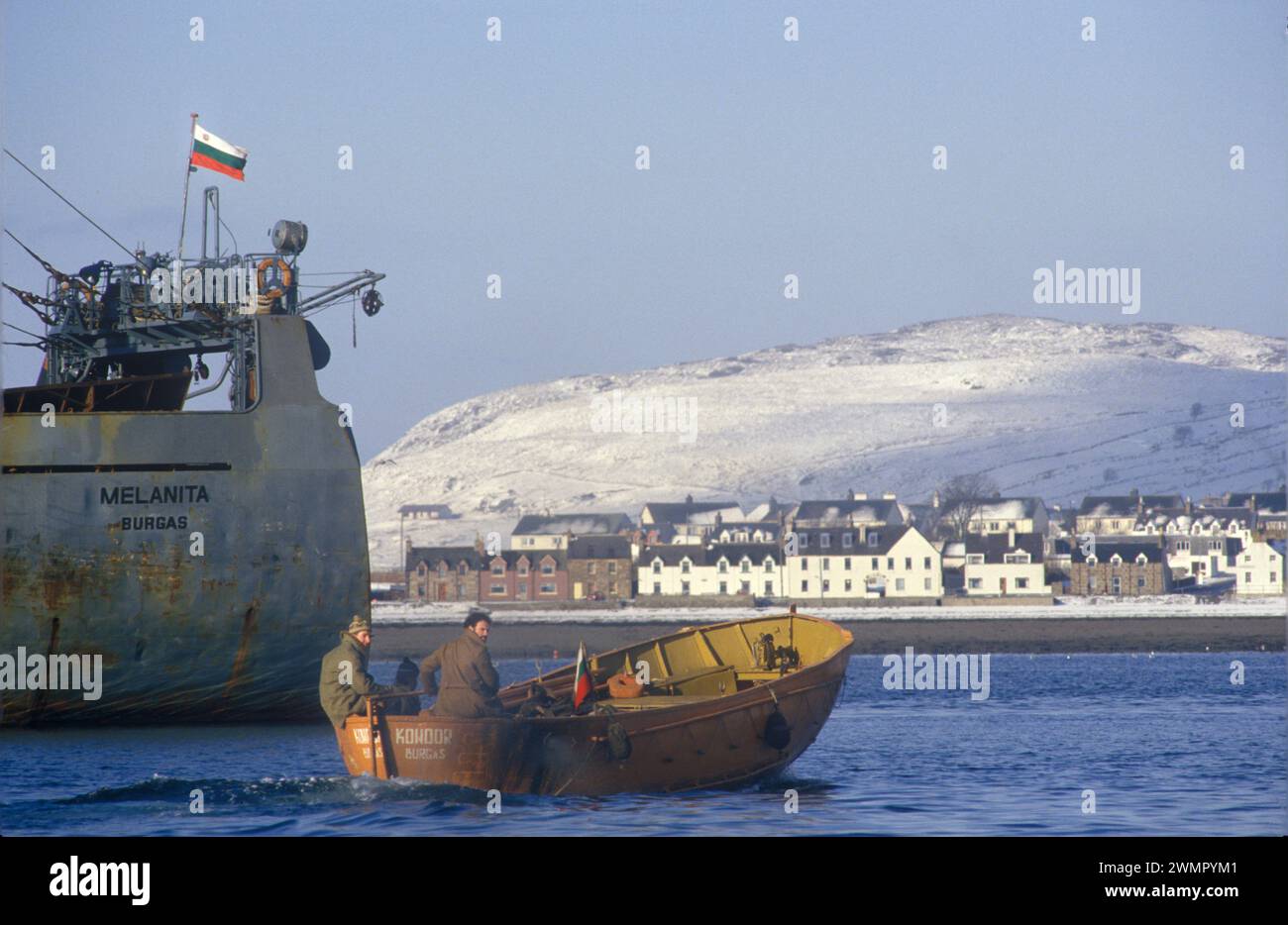 Eastern European factory fishing boat n British waters Loch Broom ...
