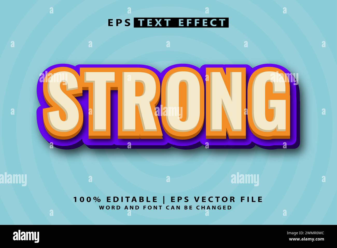 3d vector text effect style Stock Vector Image & Art - Alamy