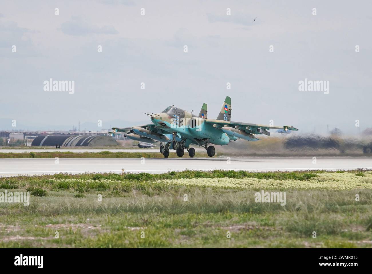 KONYA, TURKIYE - MAY 09, 2023: Azerbaijani Air Force Sukhoi Su-25BM ...