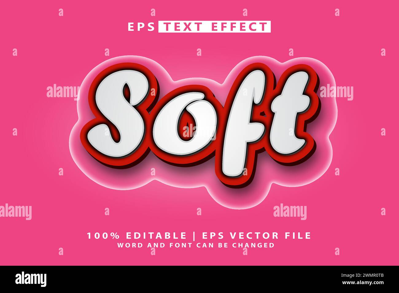 3d vector text effect style Stock Vector Image & Art - Alamy