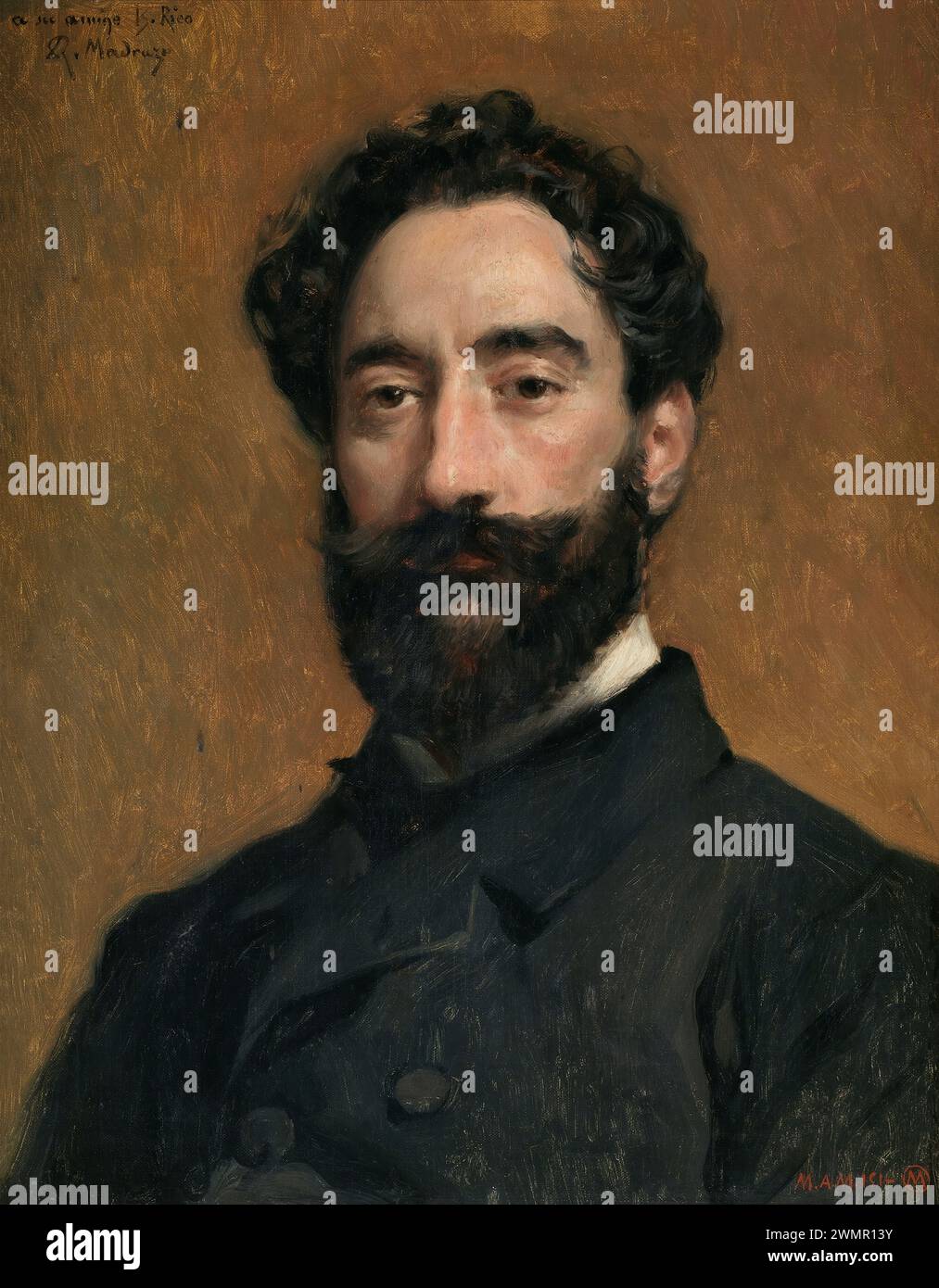 De Madrazo y Garreta Raimundo - El grabador Bernardo Rico (1870c Stock ...