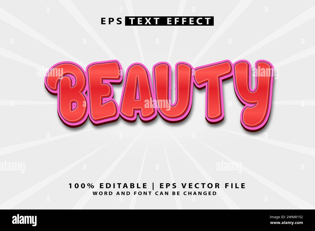 3d vector text effect style Stock Vector Image & Art - Alamy