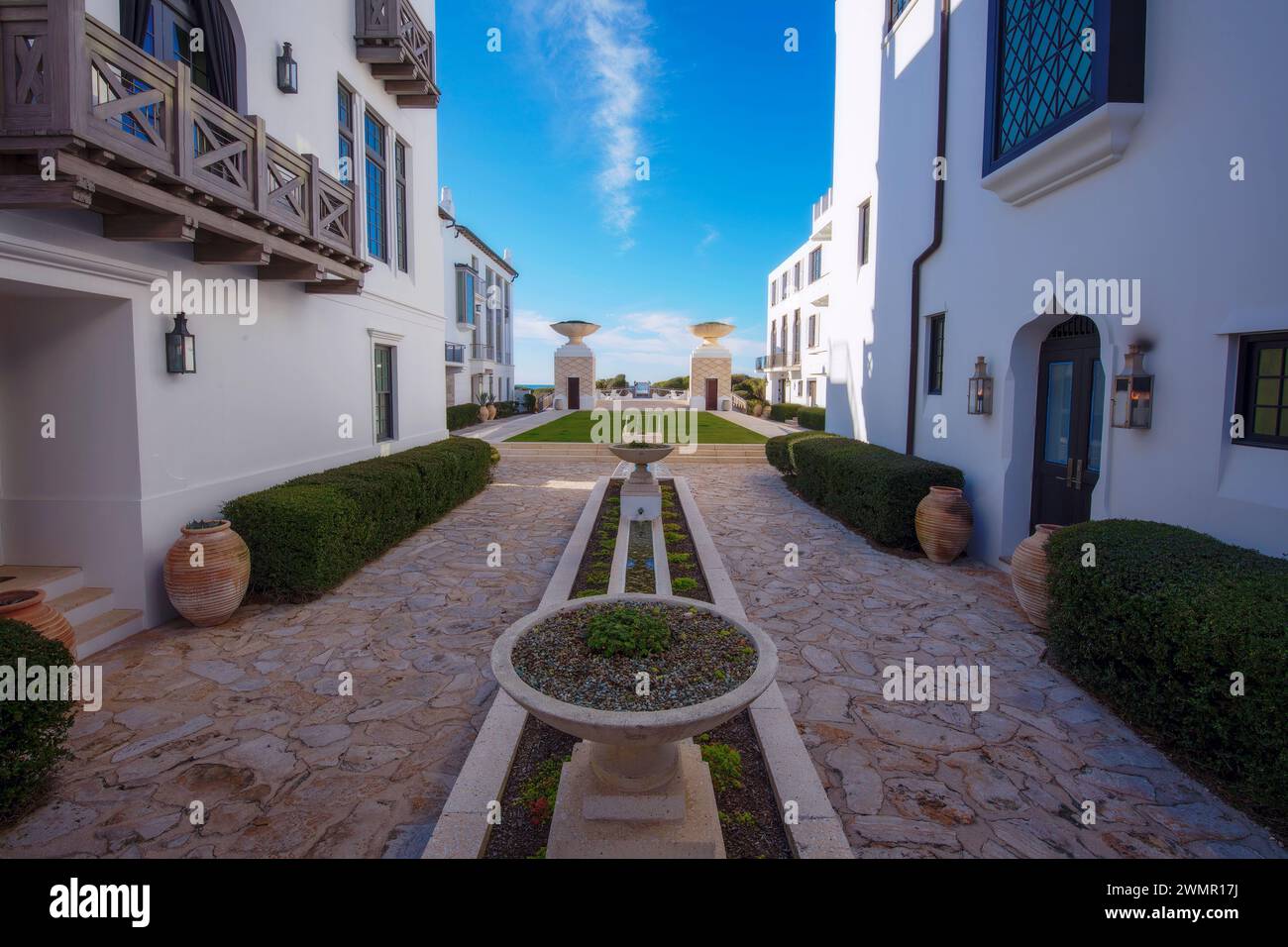 the Gulf Green in Alys Beach on the Emerald Coast in Florida Stock ...