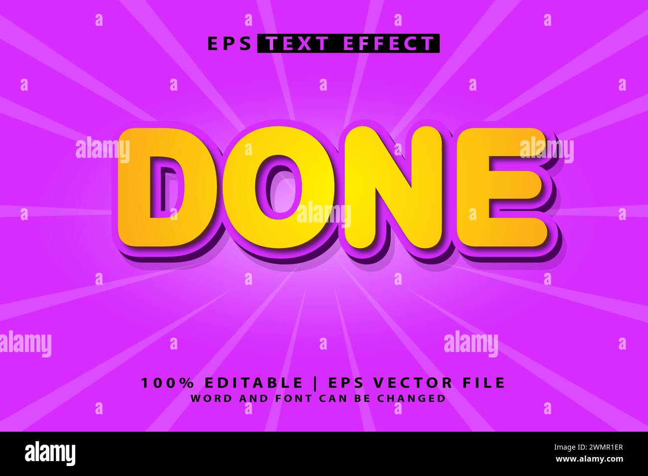 3d vector text effect style Stock Vector Image & Art - Alamy