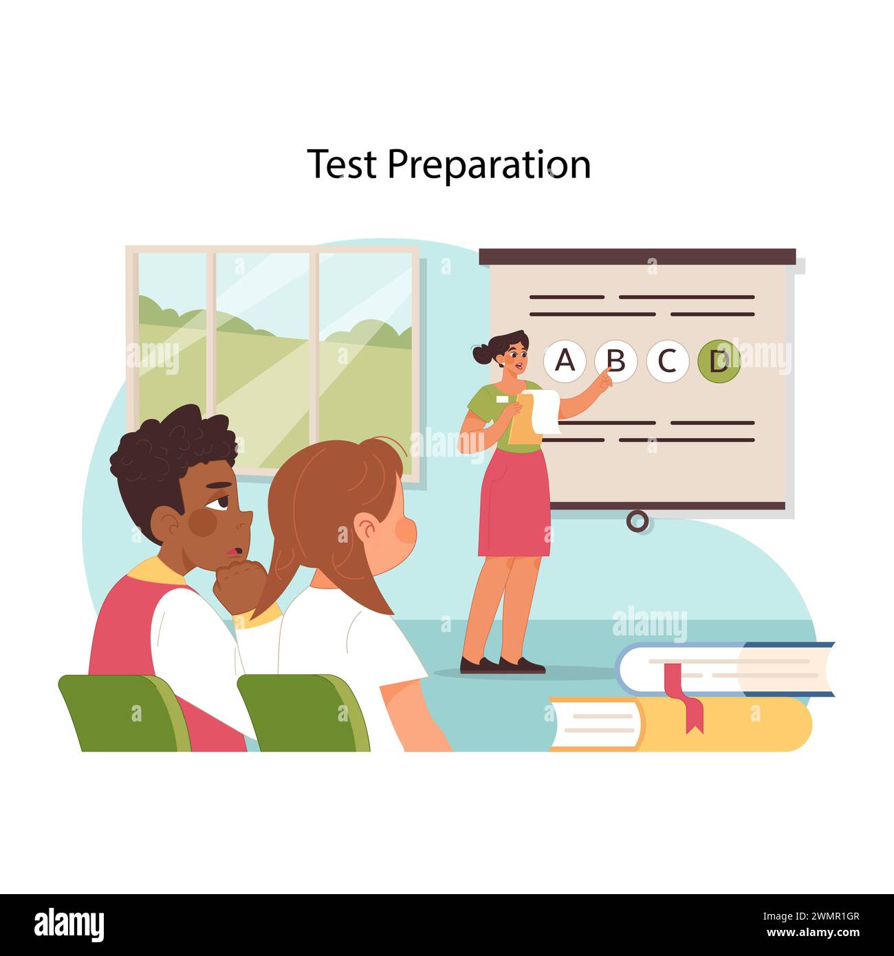 Exam classroom test multiple choice Stock Vector Images - Alamy