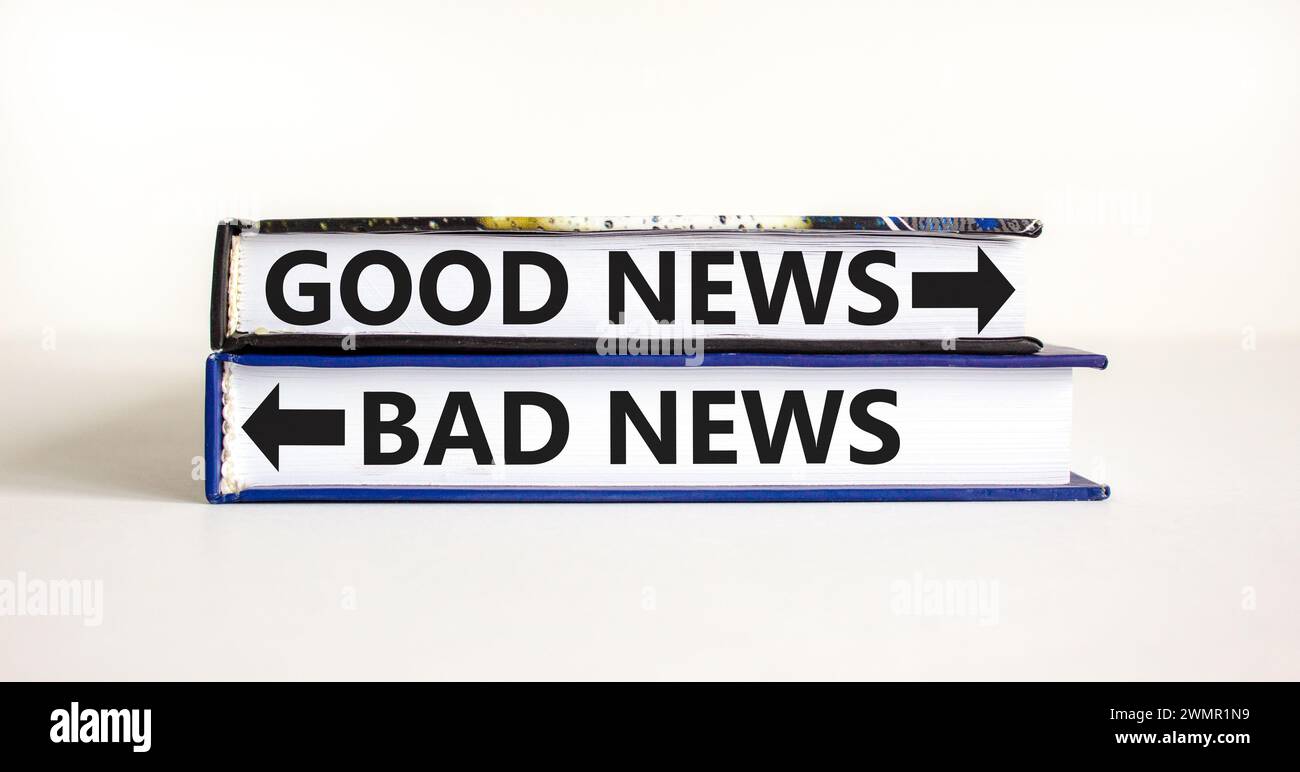 Good or bad news symbol. Concept word Good news Bad news on beautiful ...