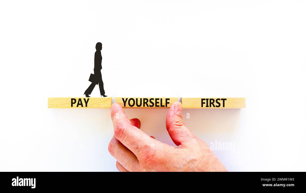 Pay yourself first symbol. Concept words Pay yourself first on ...