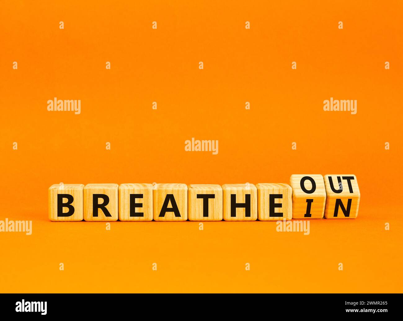 Breathe in and out symbol. Concept words Breathe in to Breathe out on ...