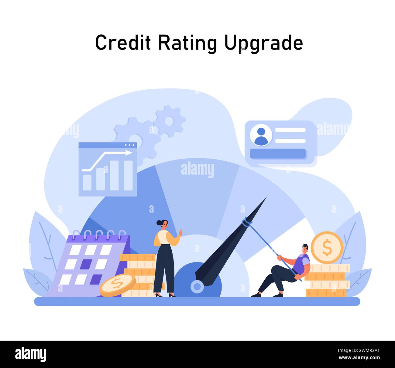 Credit Score Enhancement Strategy. Visual representation of the effort ...