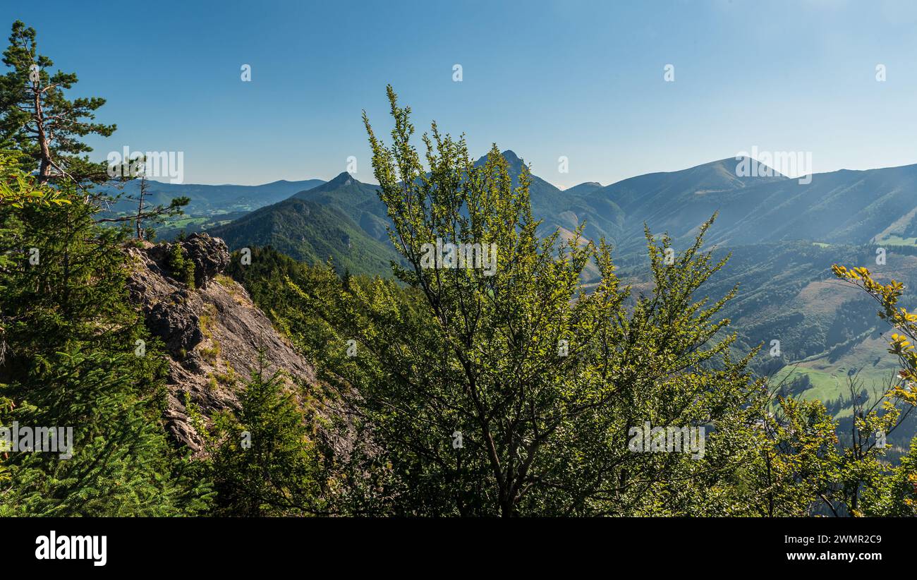 Velky Rozsutec, Maly Rozsutec, Stoh and few other hills from Sokolie ...
