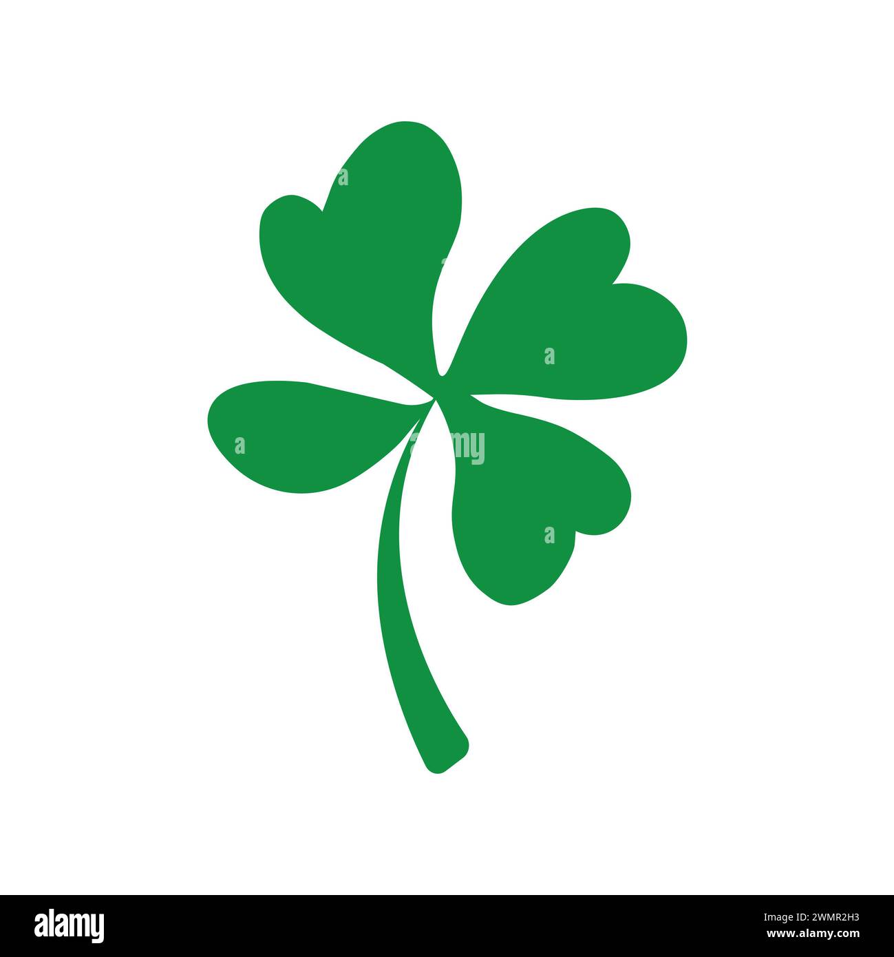 Clover symbol with different forms four petals. Clover sign isolated on ...