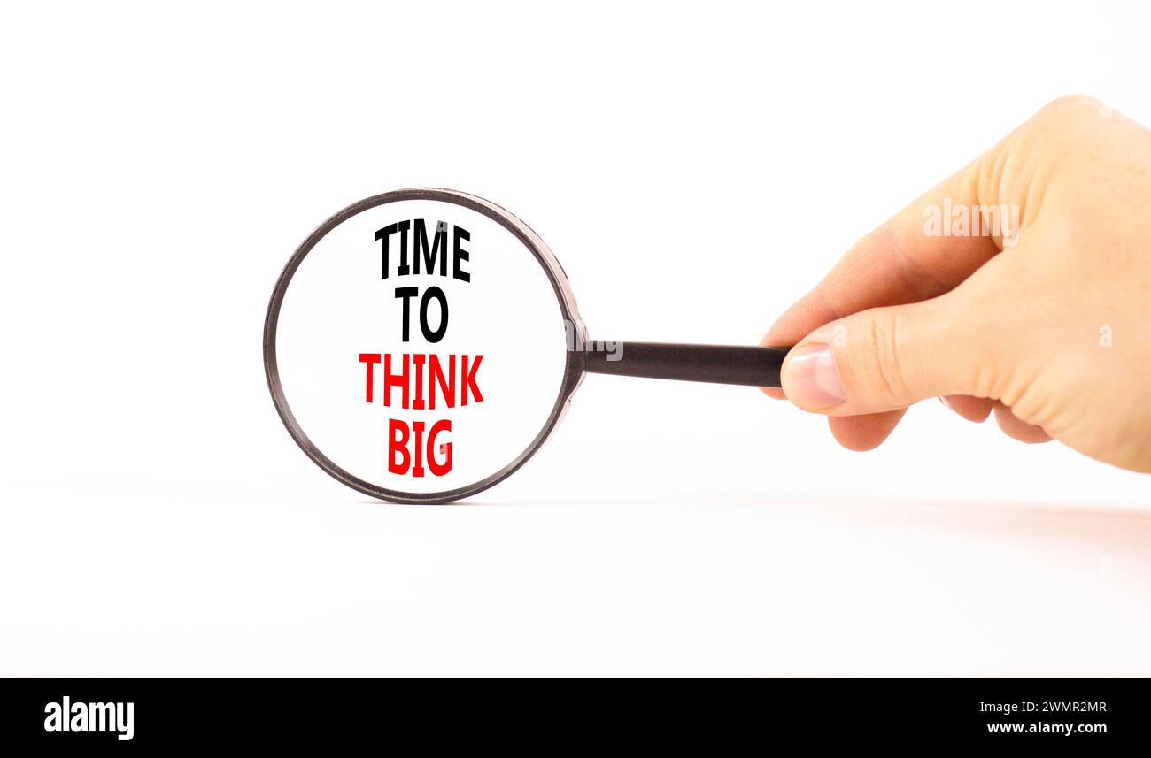 Time to think big symbol. Concept words Time to think big on beautiful ...
