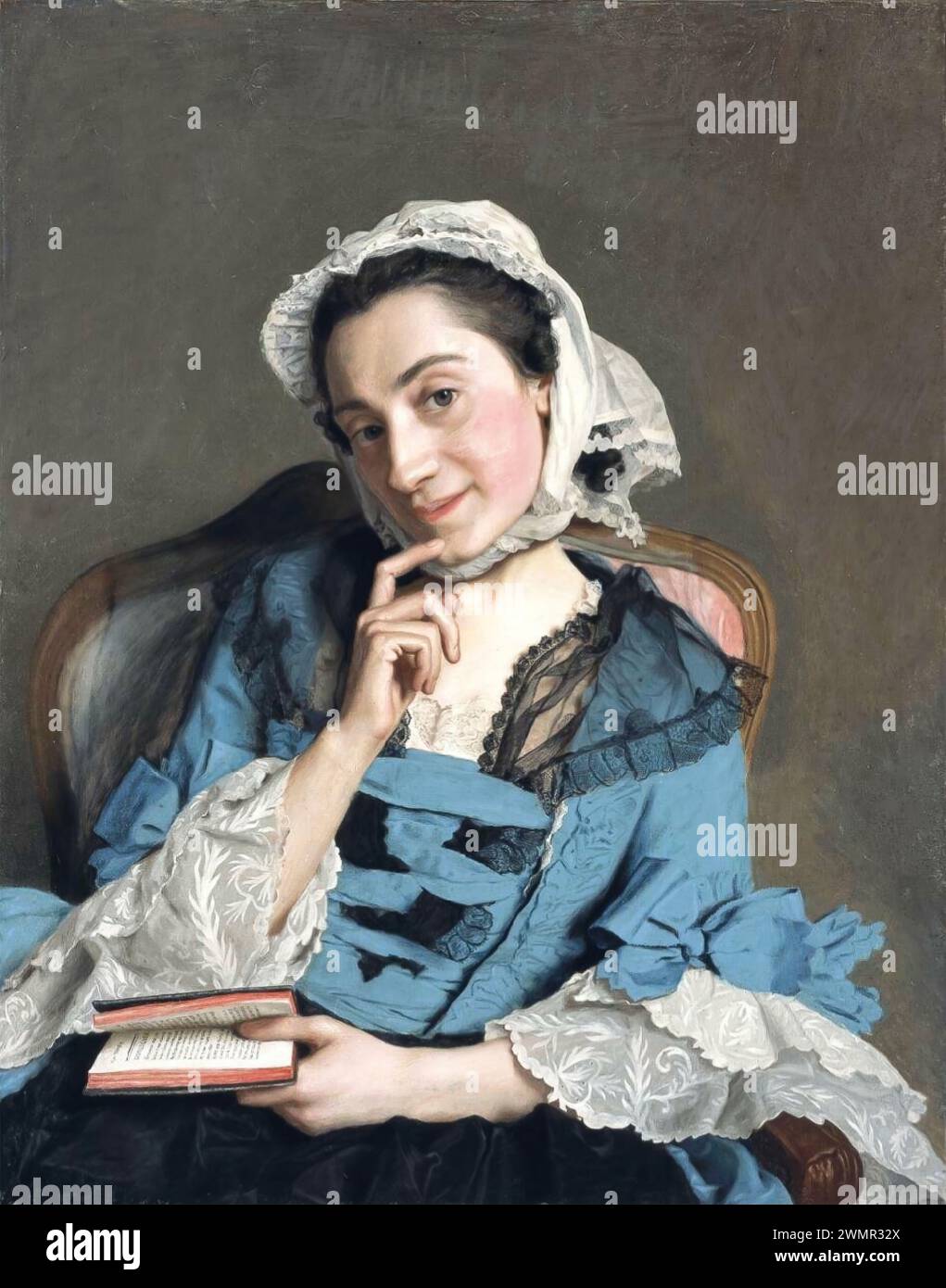 Portrait de Madame Denis - Joseph La Live d'Epinay (1759c Stock Photo ...