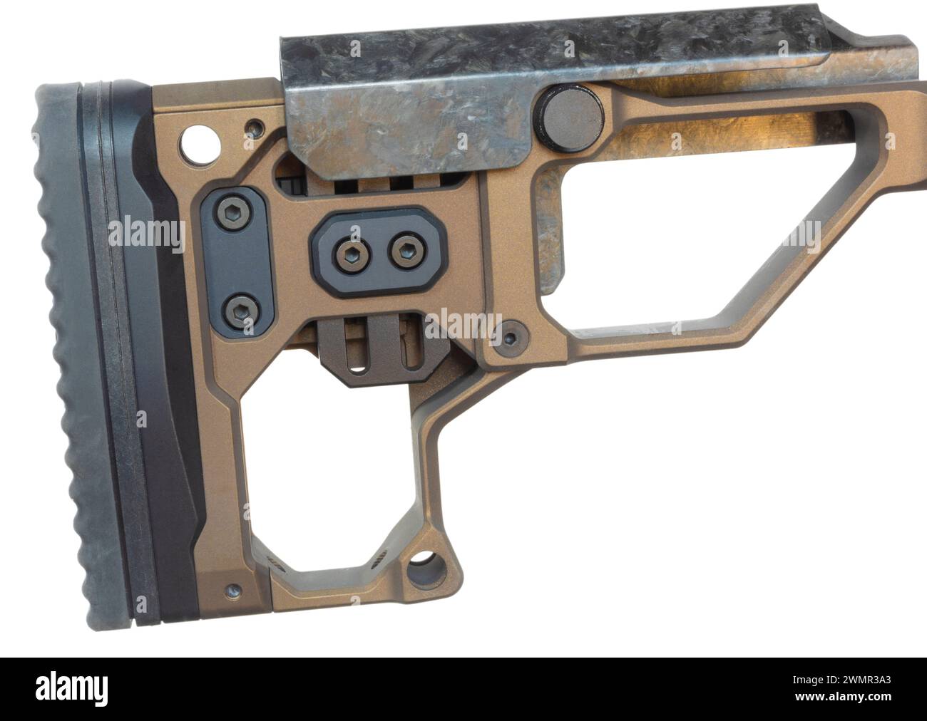 Rifle stock that can be adjusted for length of pull and cheek rest ...