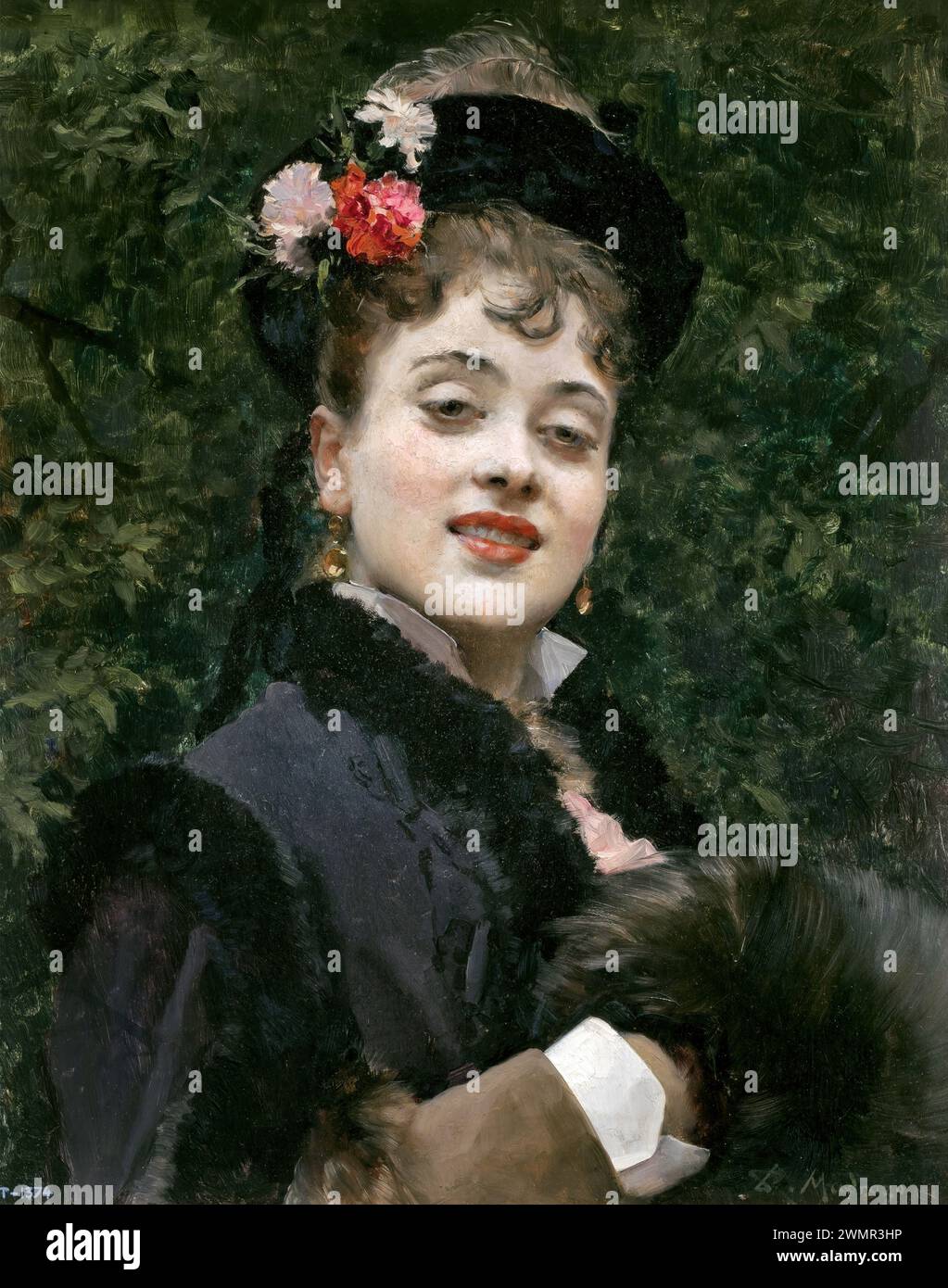 De Madrazo y Garreta Raimundo - La modelo Aline Masson (1876c Stock ...
