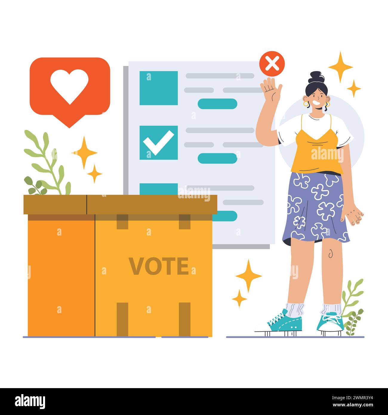 Election. Democratic procedure, citizens choosing political party or ...