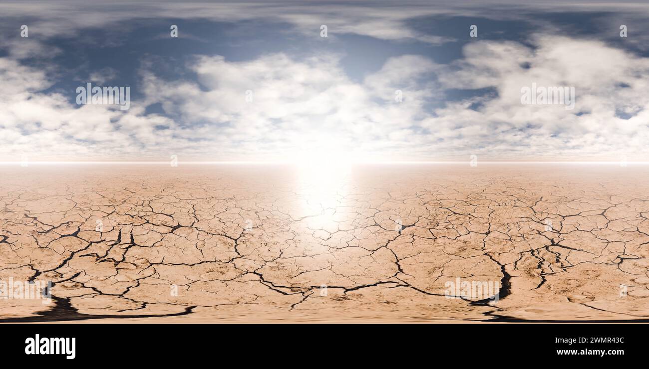 Sun over desert landscape 360 panorama vr environment map Stock Photo ...