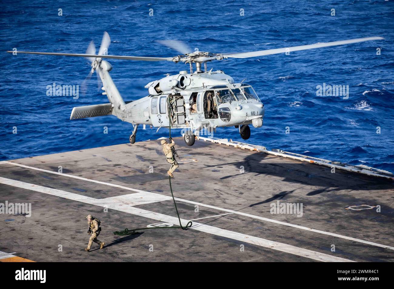 TR EOD Fast Rope Exercise, the Philippine Sea on Feb. 22, 2024.. Photo ...