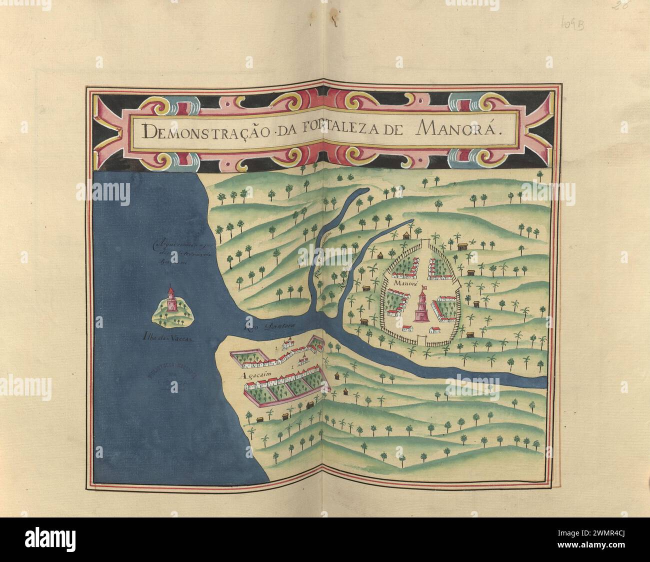 Description of the Fort of Manora 1615 Stock Photo - Alamy