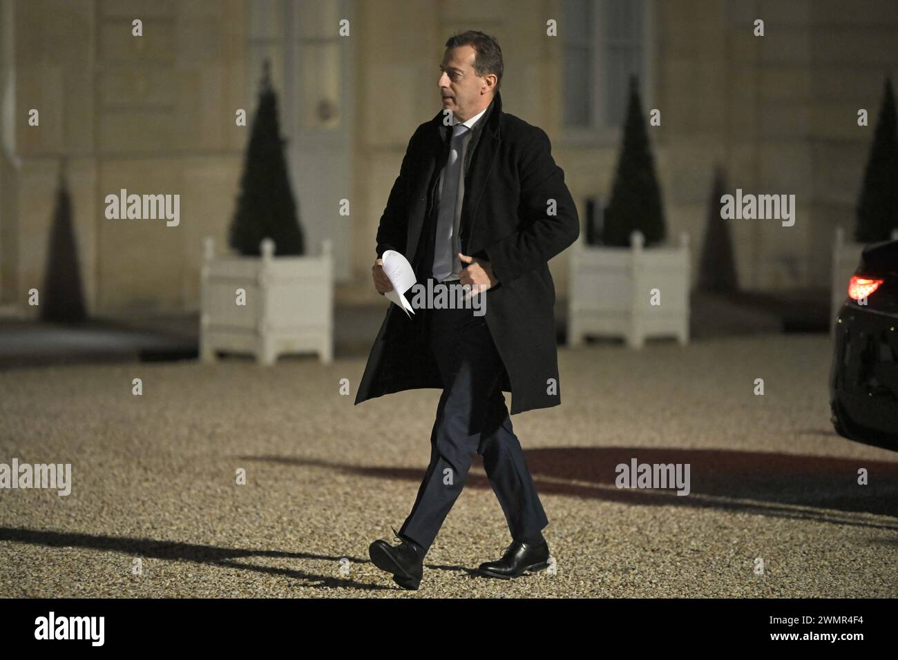 Paris, France. 27th Feb, 2024. CEO of Airbus Guillaume Faury arriving ...