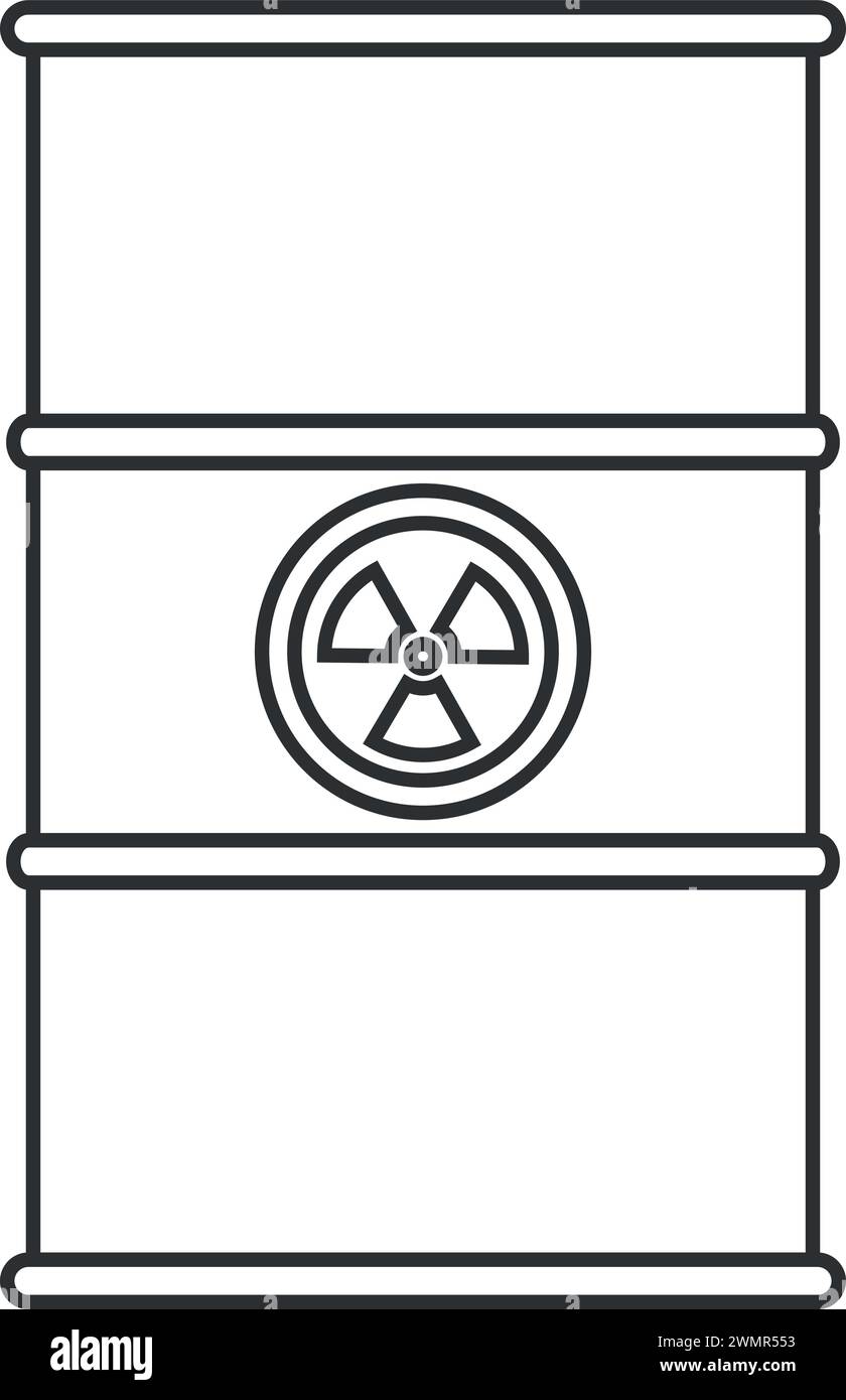 Metal Barrel with Radioactive Hazard Substance Icon Stock Vector Image ...