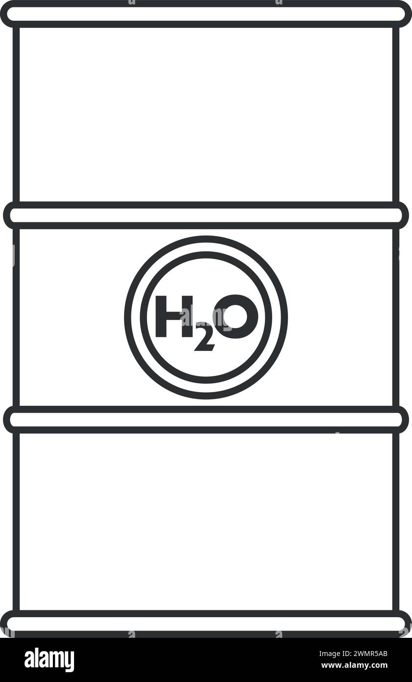 Metal Barrel with Water Icon Stock Vector Image & Art - Alamy