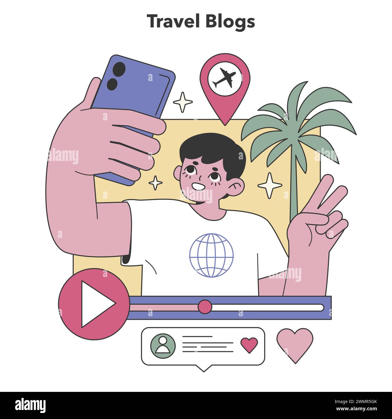 Travel Blogs concept. Adventurous journeys and cultural discoveries ...