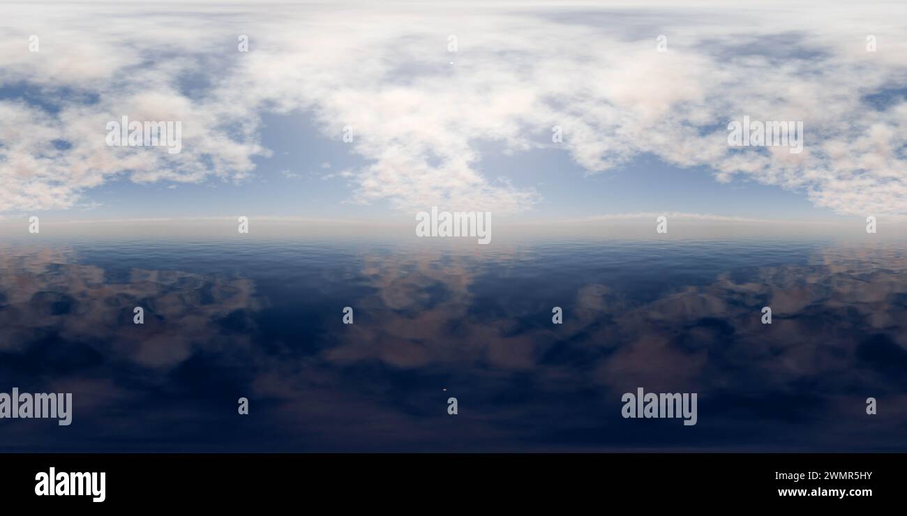 Aerial view of the sky and clouds from an airplane 3d render ...