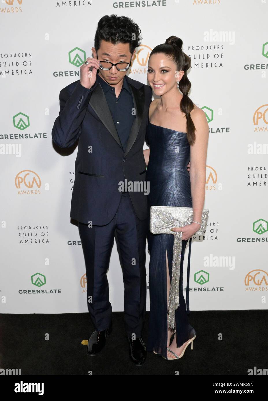 February 25, 2024, Hollywood, California, U.S.: Lee Sung Jin and Caitlin Solone Lee attend the ...