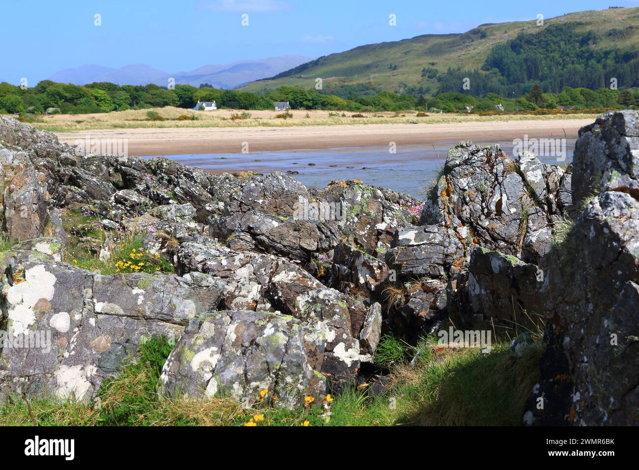 Tralee Beach overlooking Ardmucknish Bay, Argyll & Bute, Scotland Stock ...